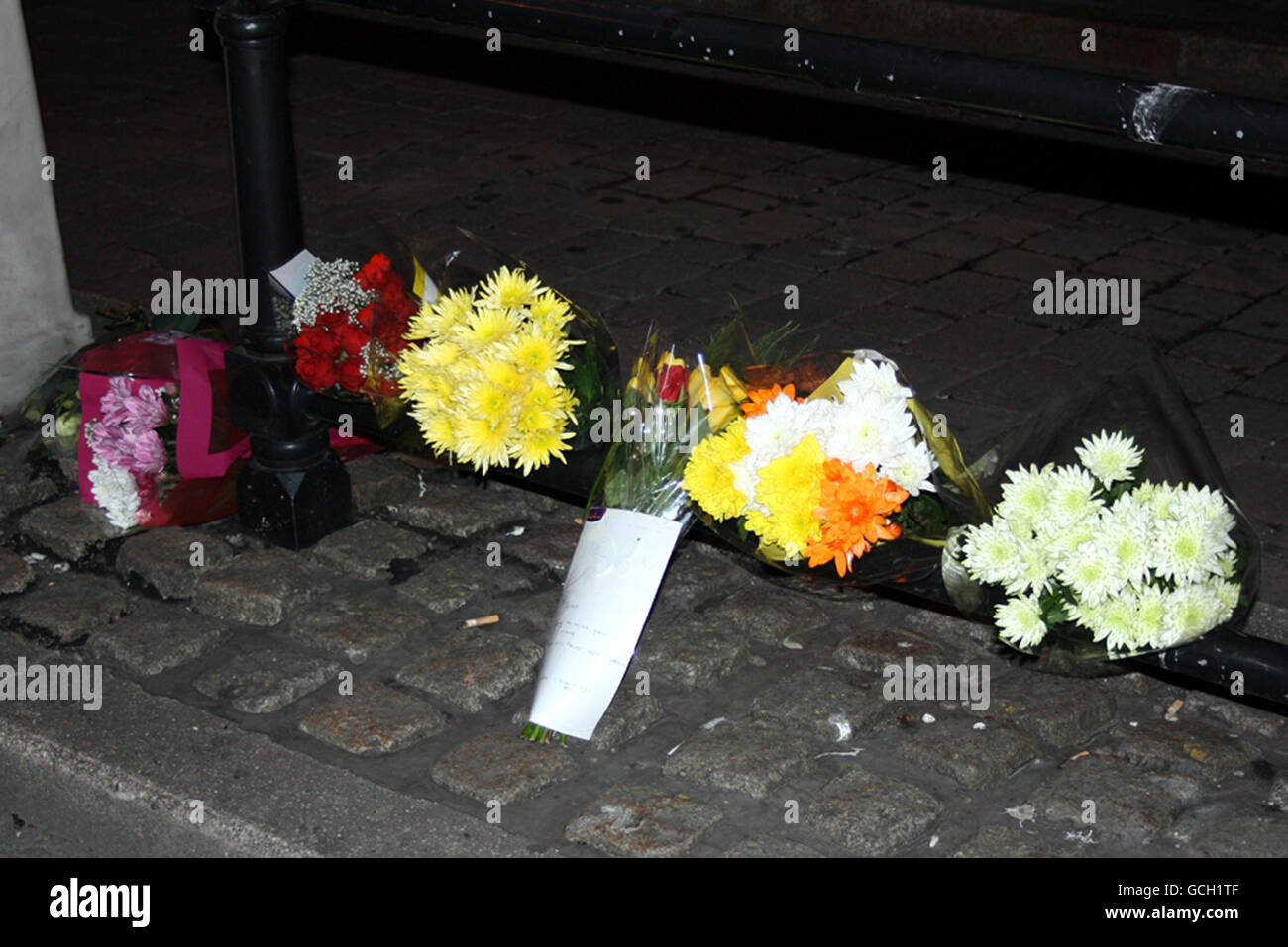 Tributes to taxi driver Darren Rewcastle at the scene of one of the ...