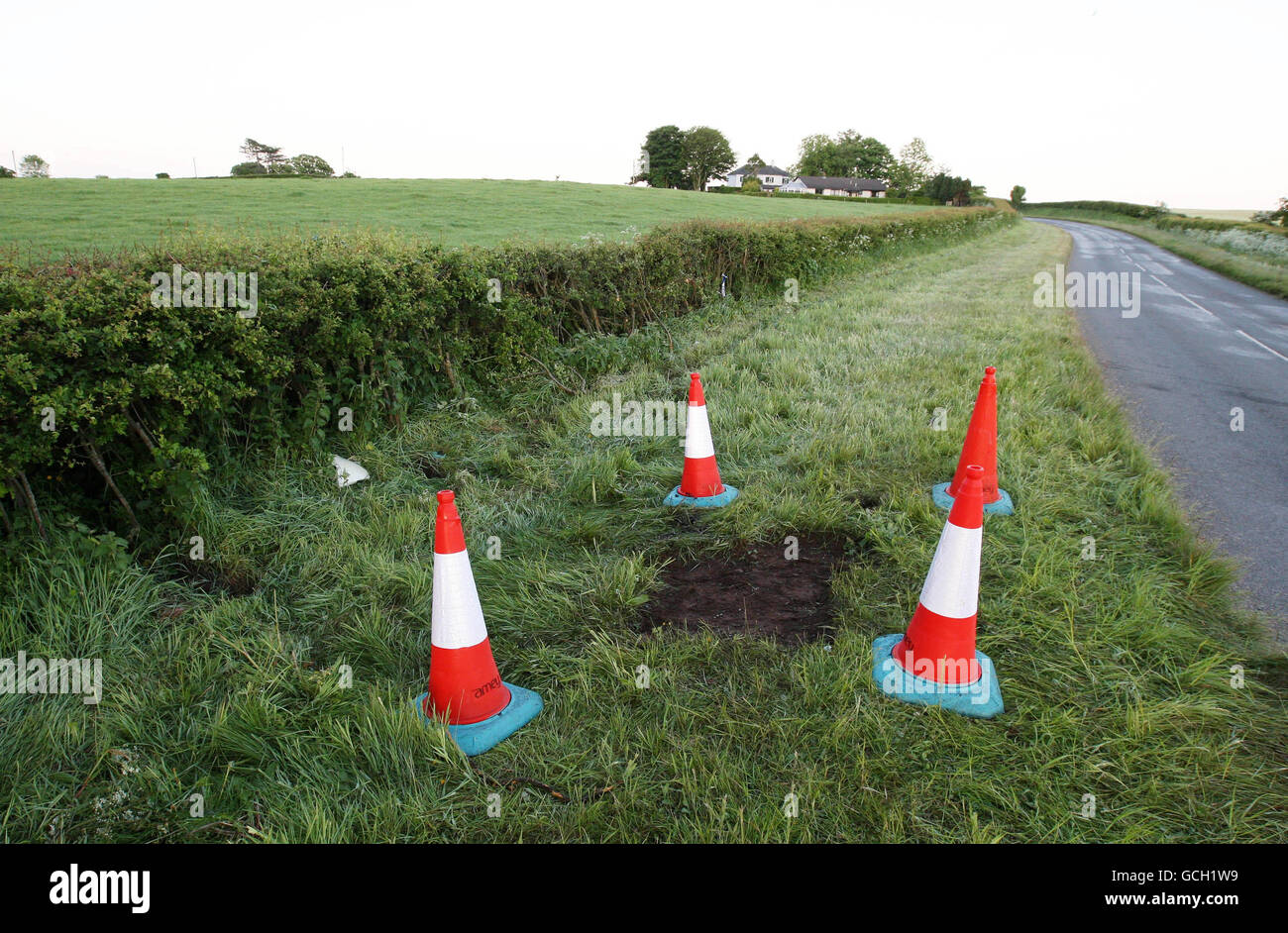 Four cones is all that marks the spot where yesterday Derrick Bird shot ...