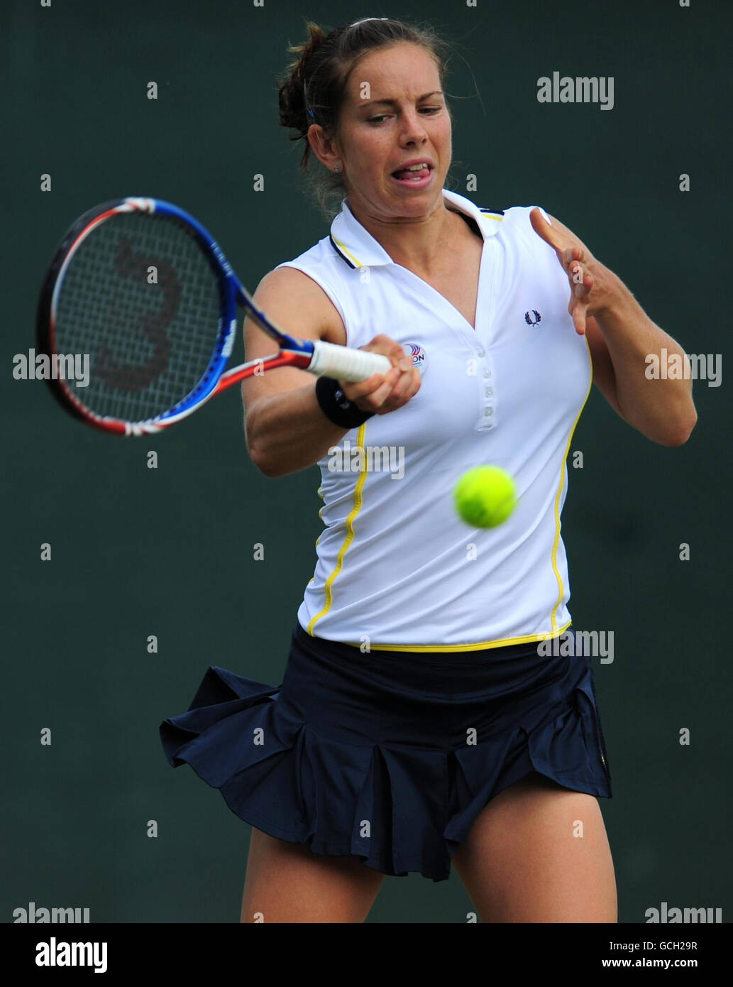 Great Britain's Katie O'Brien in action against USA's Carly Gullickson ...