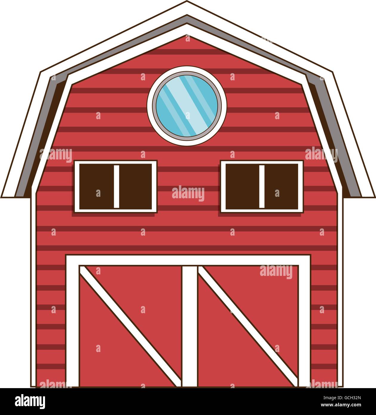 red wooden barn icon Stock Vector Image & Art - Alamy