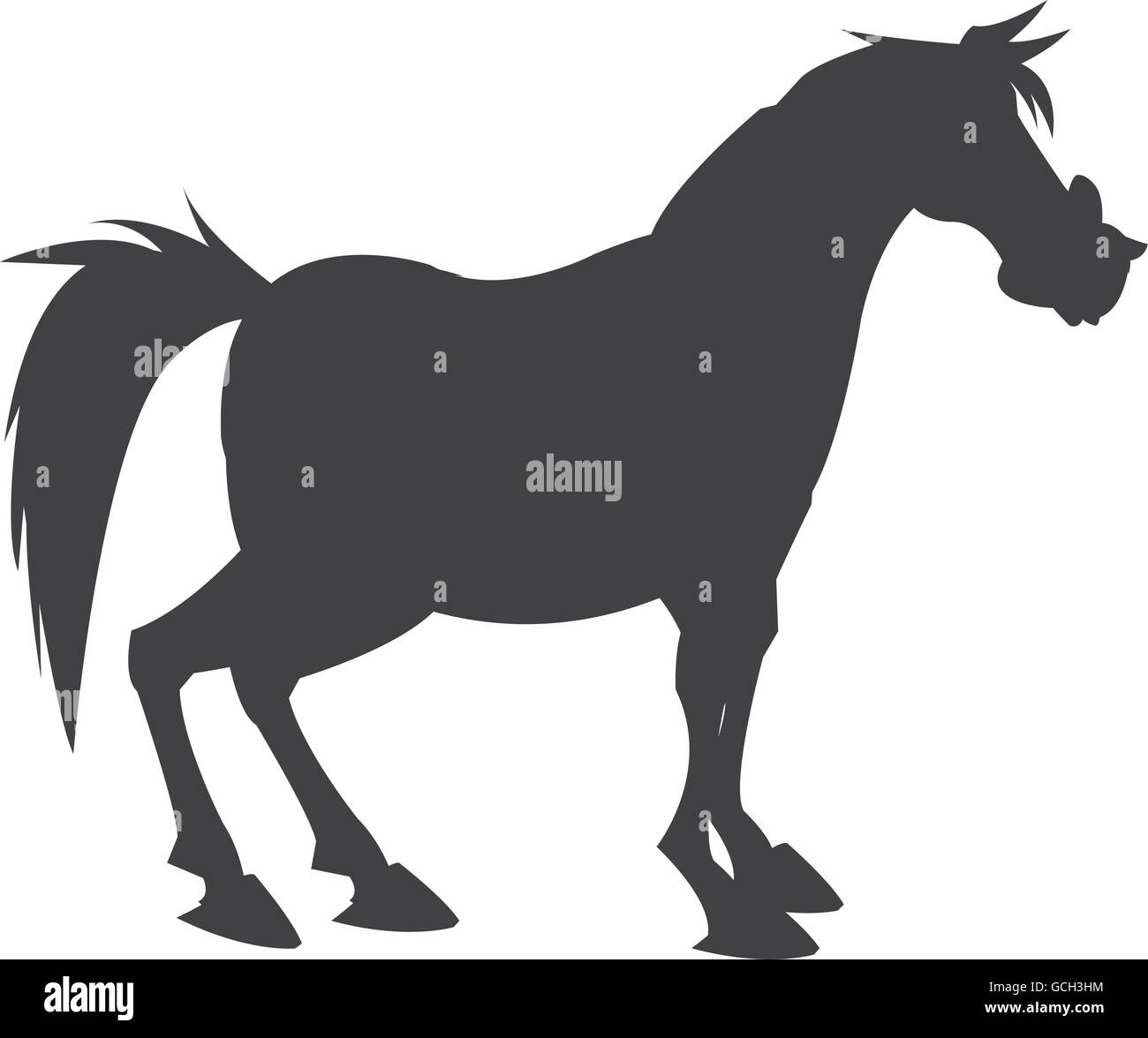 horse cartoon silhouette icon Stock Vector Image & Art - Alamy