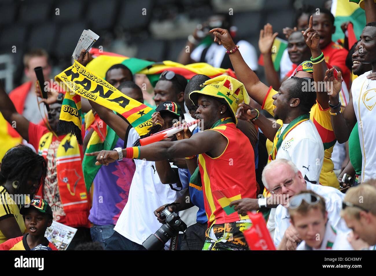 Ghana fans in stands at stadium hi-res stock photography and images - Alamy
