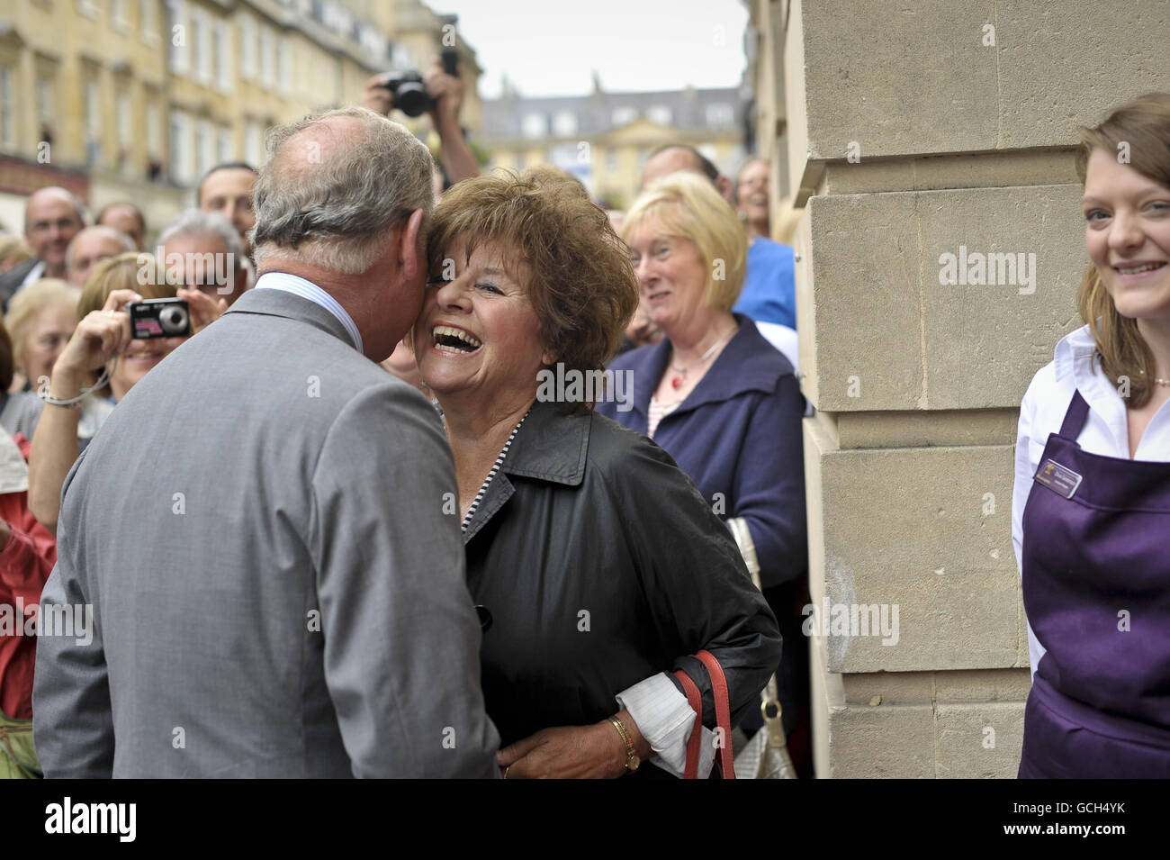 The Prince of Wales greets Patricia Blair Gould, 75, from Bath who ... The Prince of Wales greets Patricia Blair Gould, 75, from Bath who ...