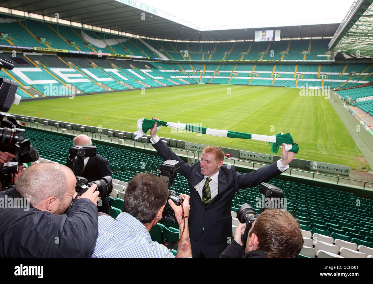 New Celtic manager Neil Lennon following the press conference at Celtic ...