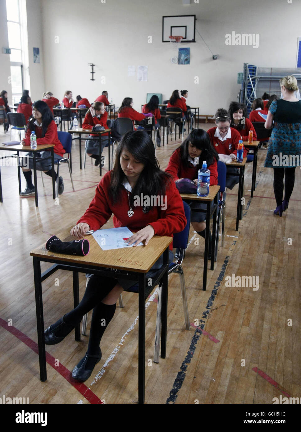 Students sitting exams. Students sit their Junior Certificate English ...