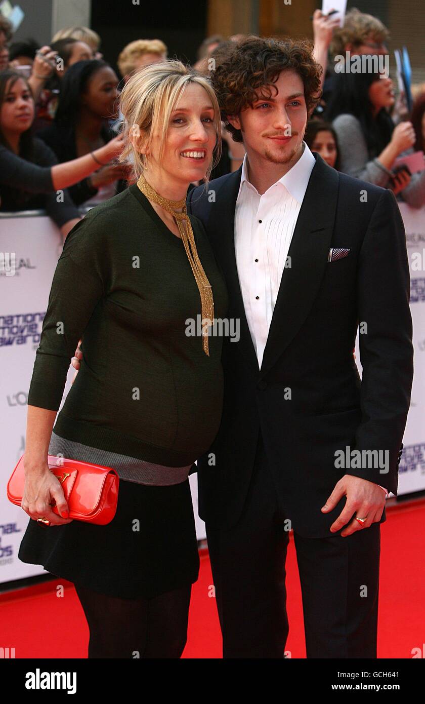 Sam Taylor-Wood and Aaron Johnson arriving for the 2010 National Movie ...