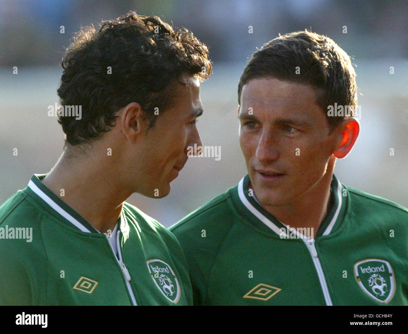 Republic of Ireland's Stephen Kelly (left) with his team mate Keith ...