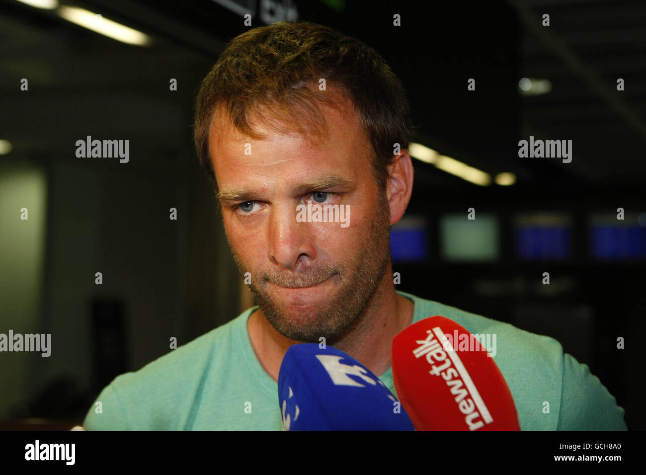 Irish activist Shane Dillon arrives back at Dublin Airport after he was ...