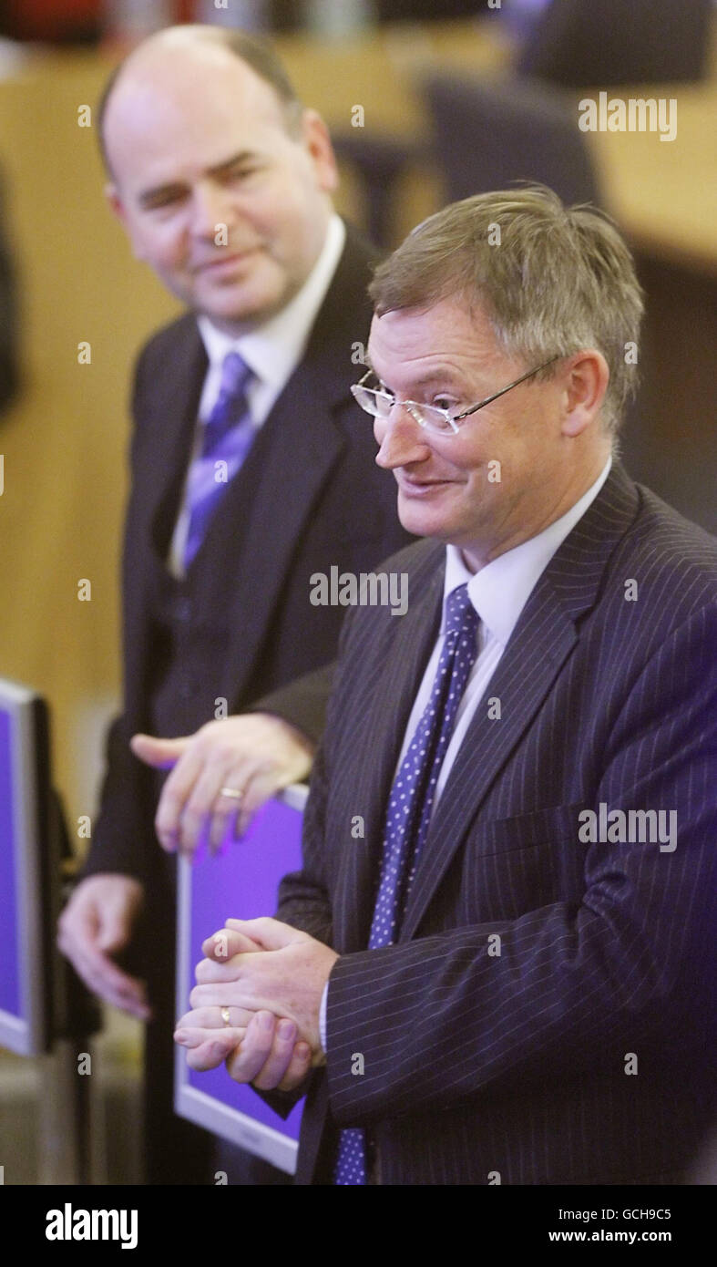 Jim Peoples QC (right) and Gordon Lamont Adv (left) during the inquiry ...