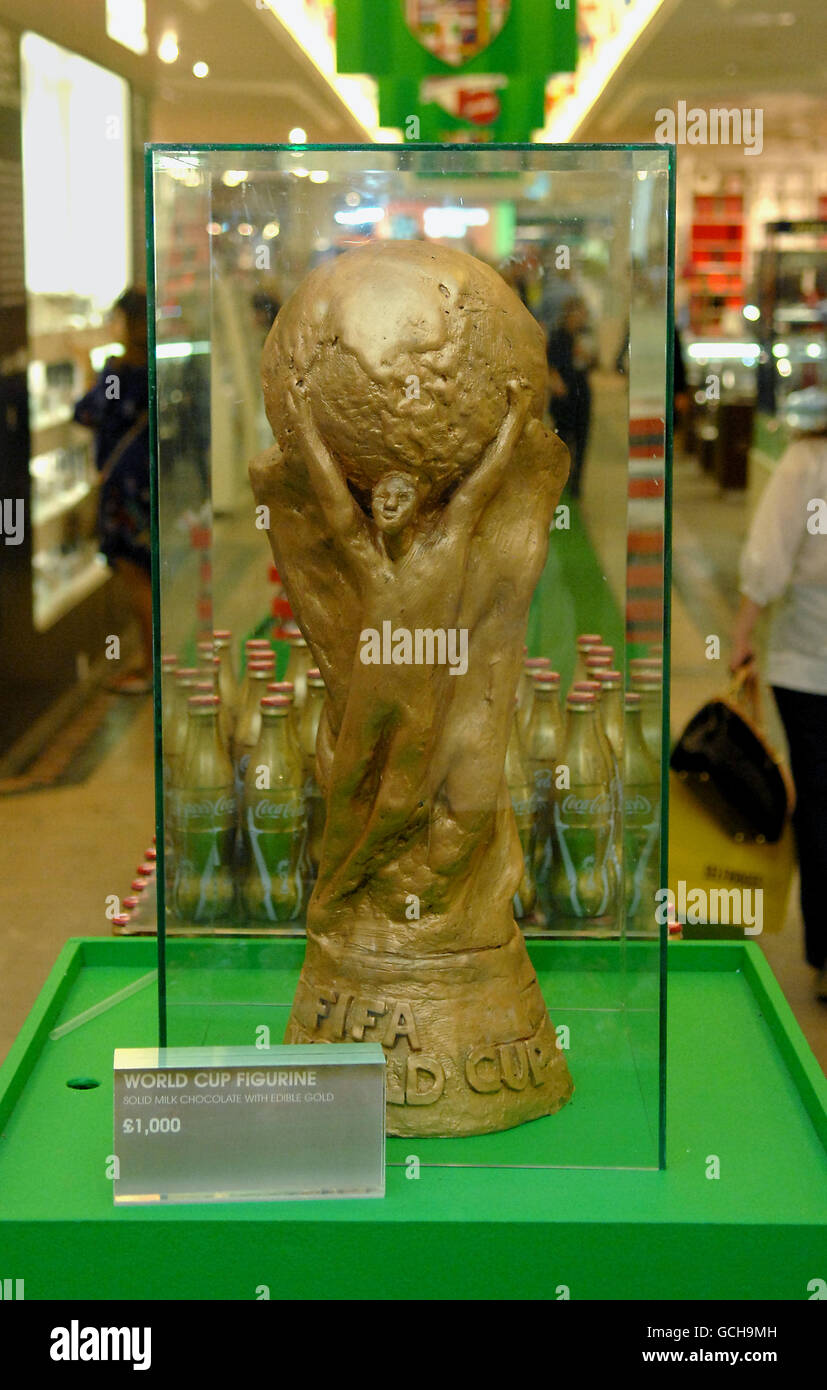Chocolate World Cup trophy Stock Photo - Alamy