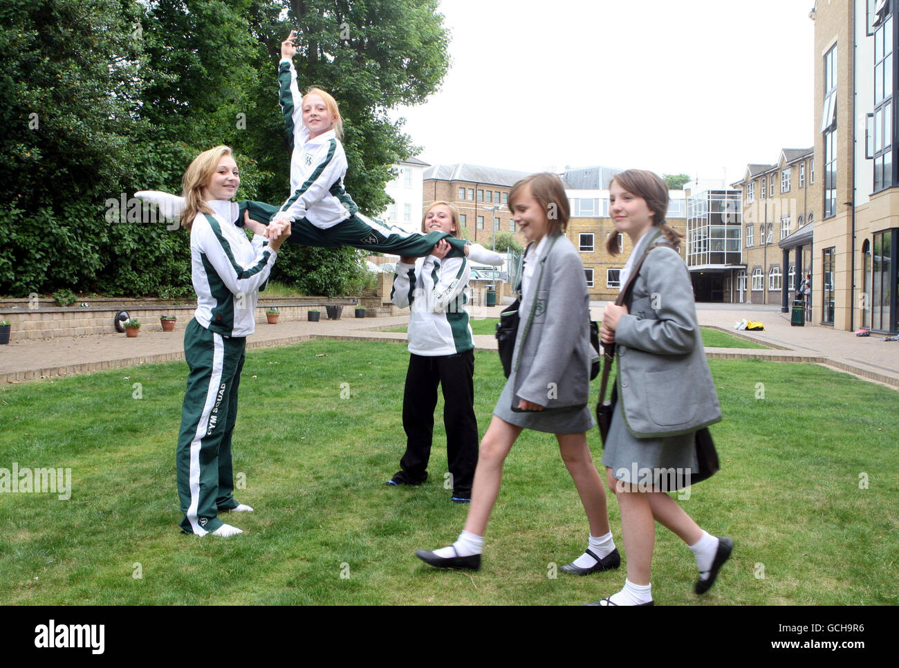 Britain's Got Talent winners Spellbound return to school Stock Photo ...