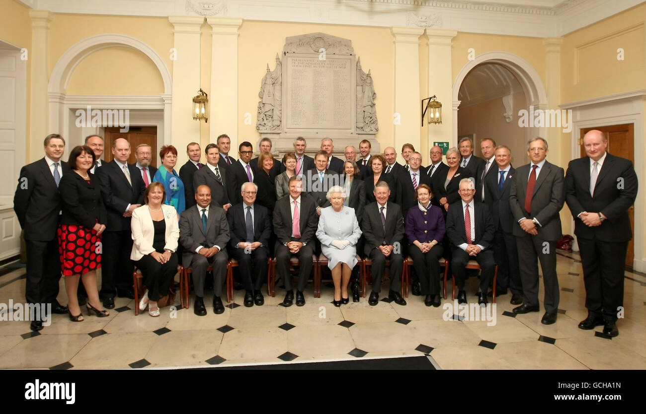 Britain's Queen Elizabeth II poses for a group photograph with Cabinet ...