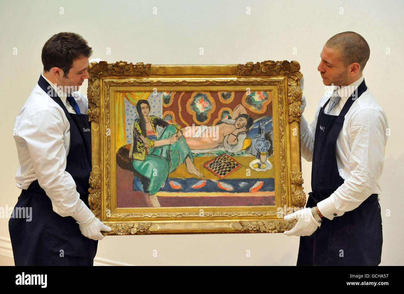 Sotheby's porters display Henri Matisse's Odalisques Jouant Aux Dames ...