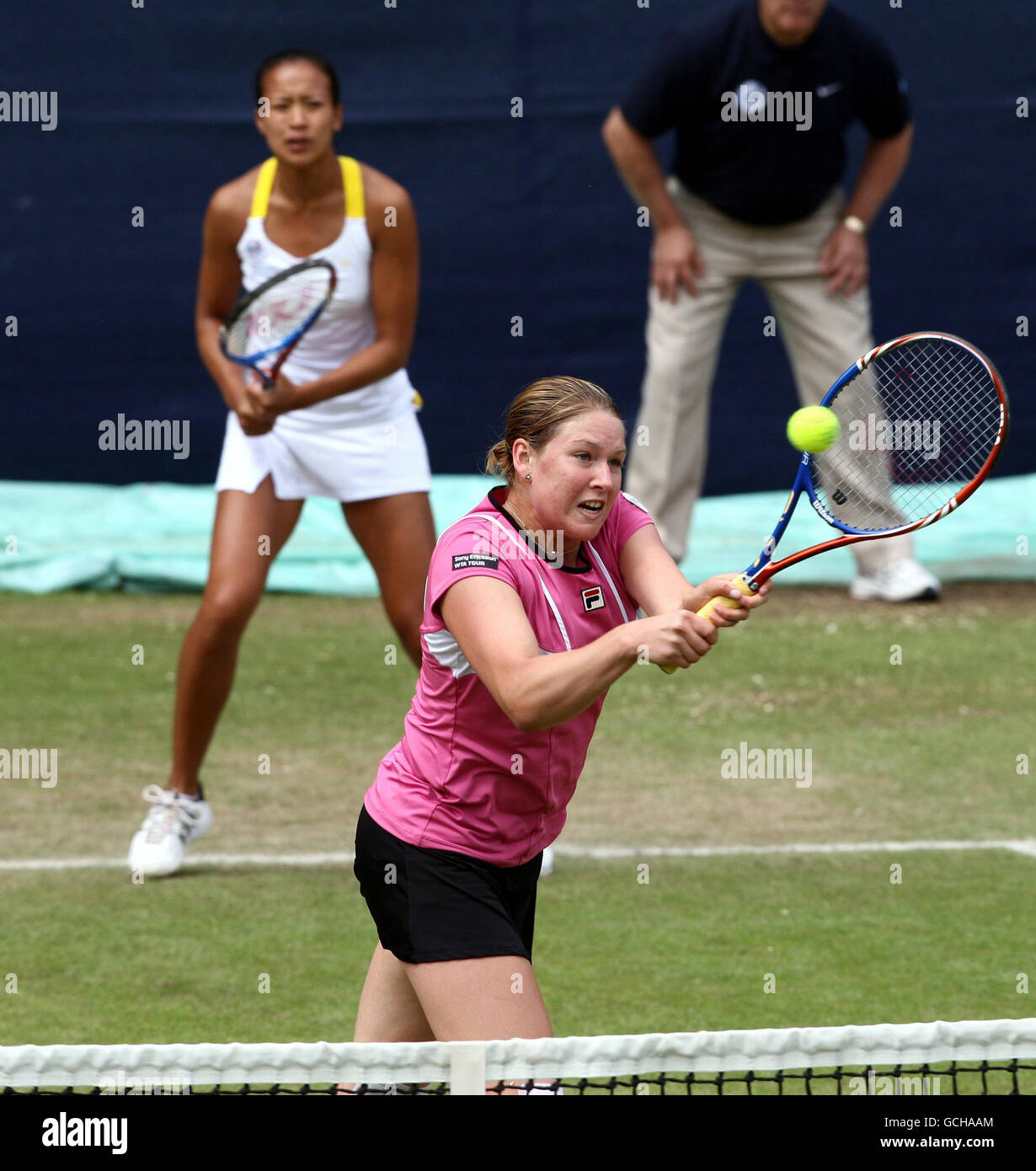 Great Britain's Melanie South (right) and Anne Keothavong play Marie ...