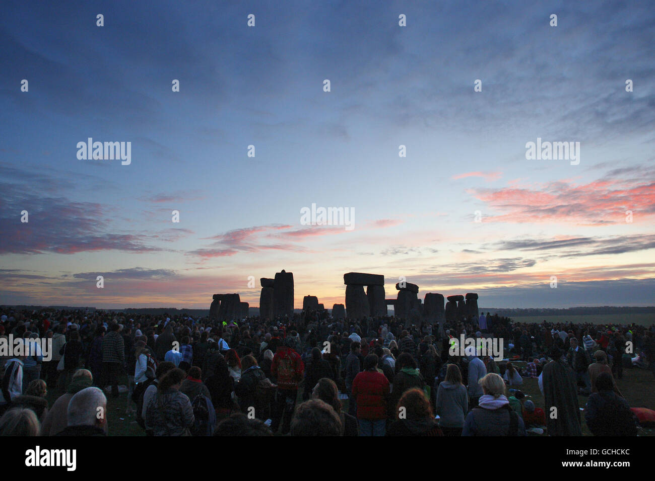 Dawn breaks at the World Heritage site at Stonehenge in Wiltshire as ...