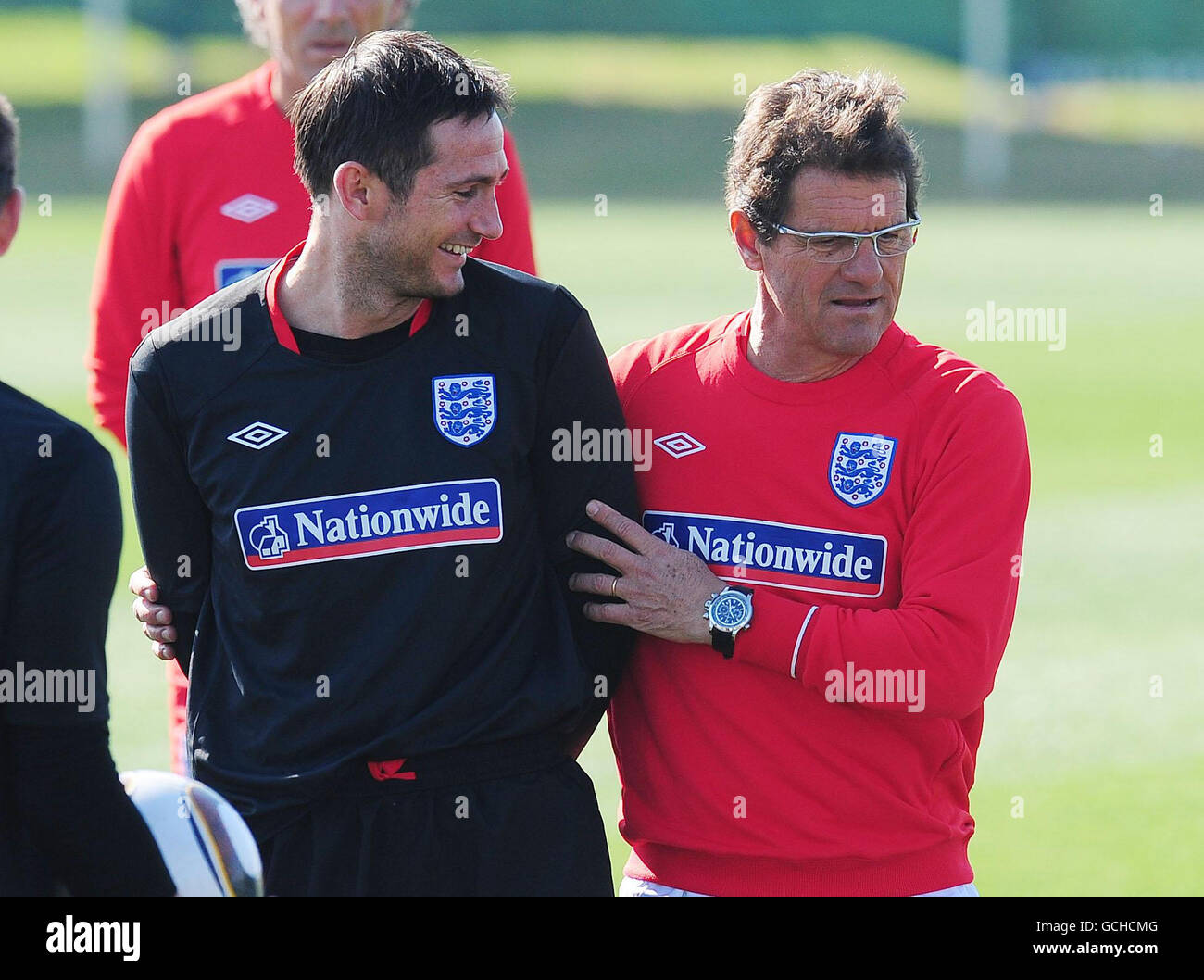 England manager Fabio Capello (right) and Frank Lampard (left) during ...
