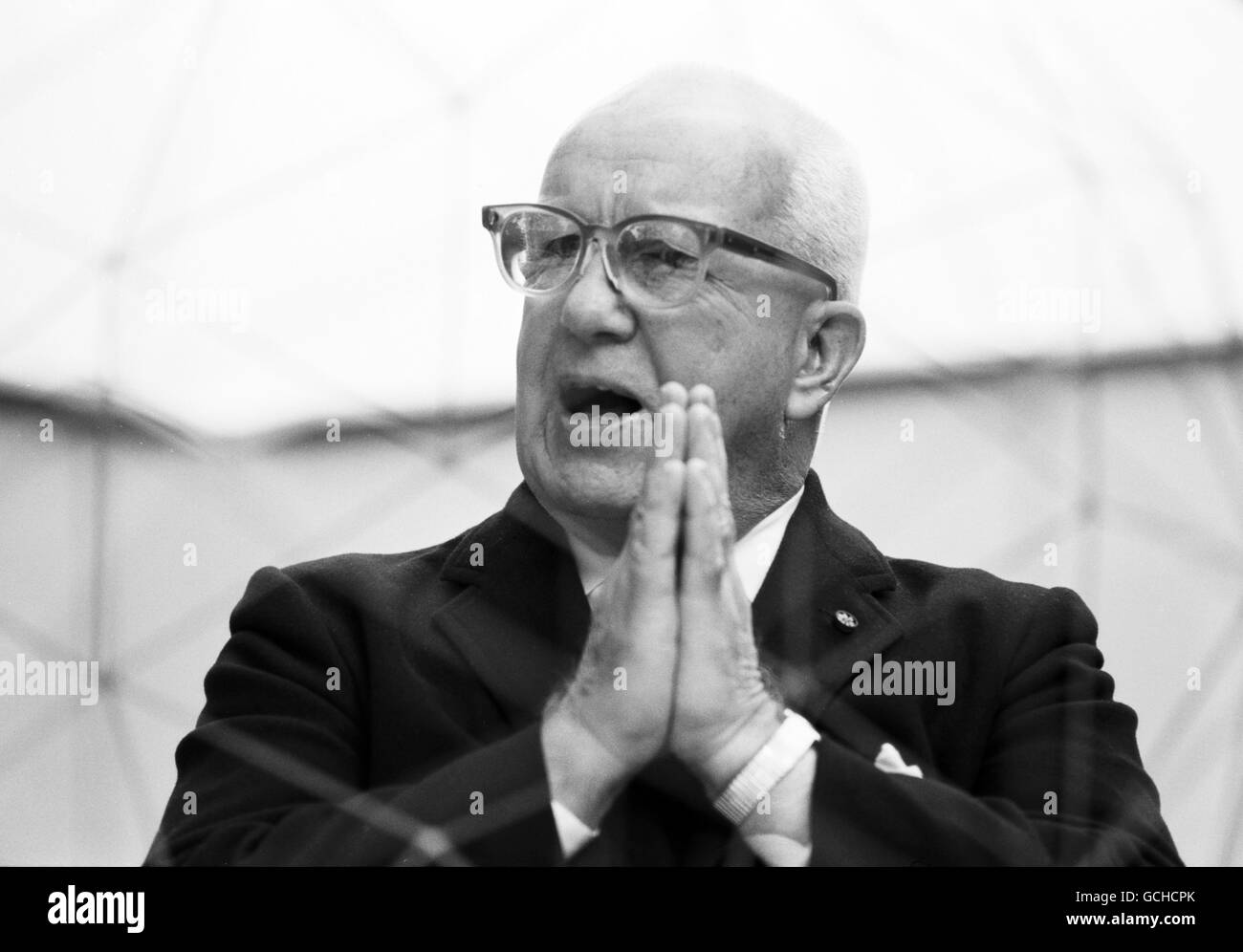 Architect, engineer, and inventor R. Buckminster Fuller, 1964. He is ...