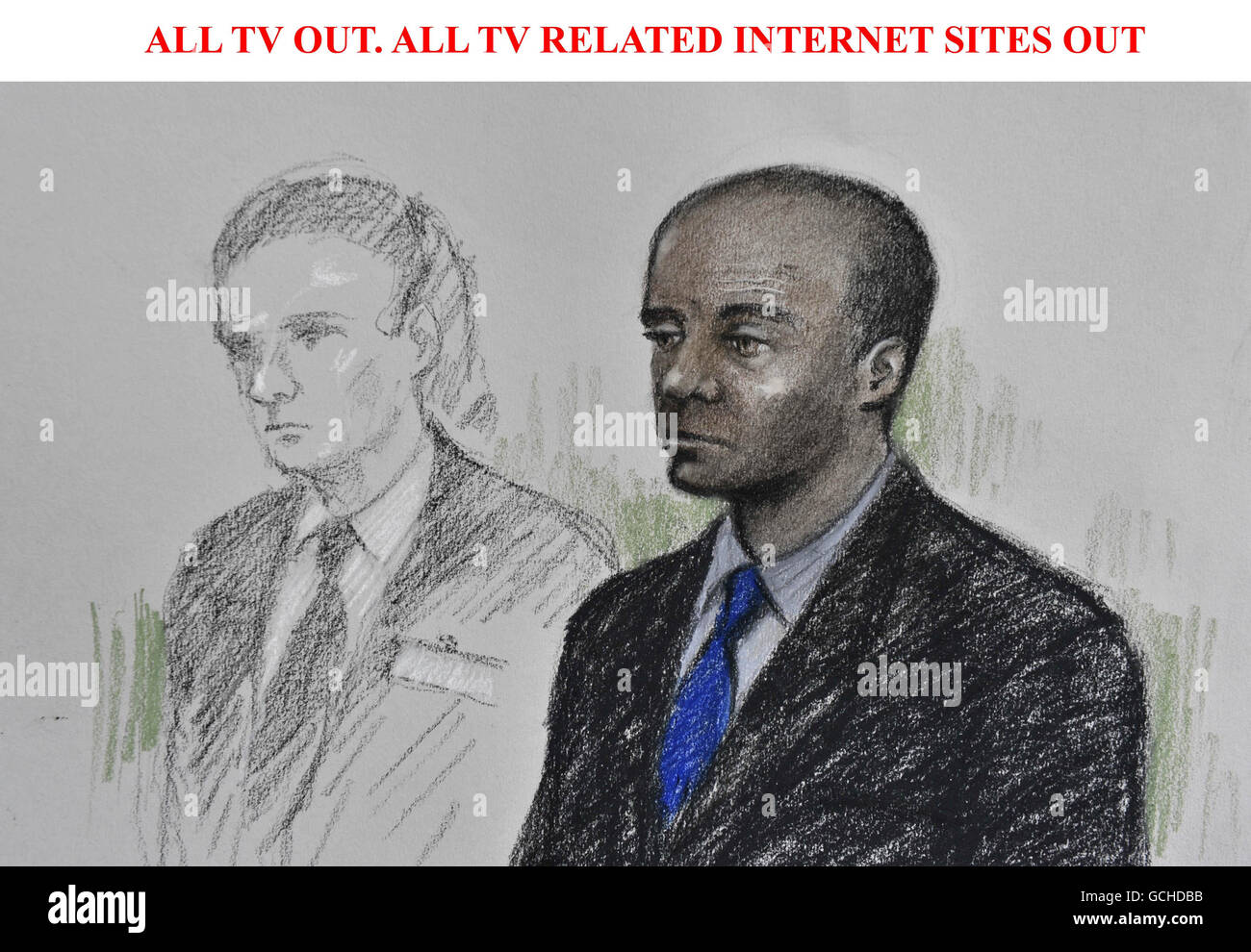 ALL TV OUT. ALL TV RELATED INTERNET SITES OUT. Court artist impression ...