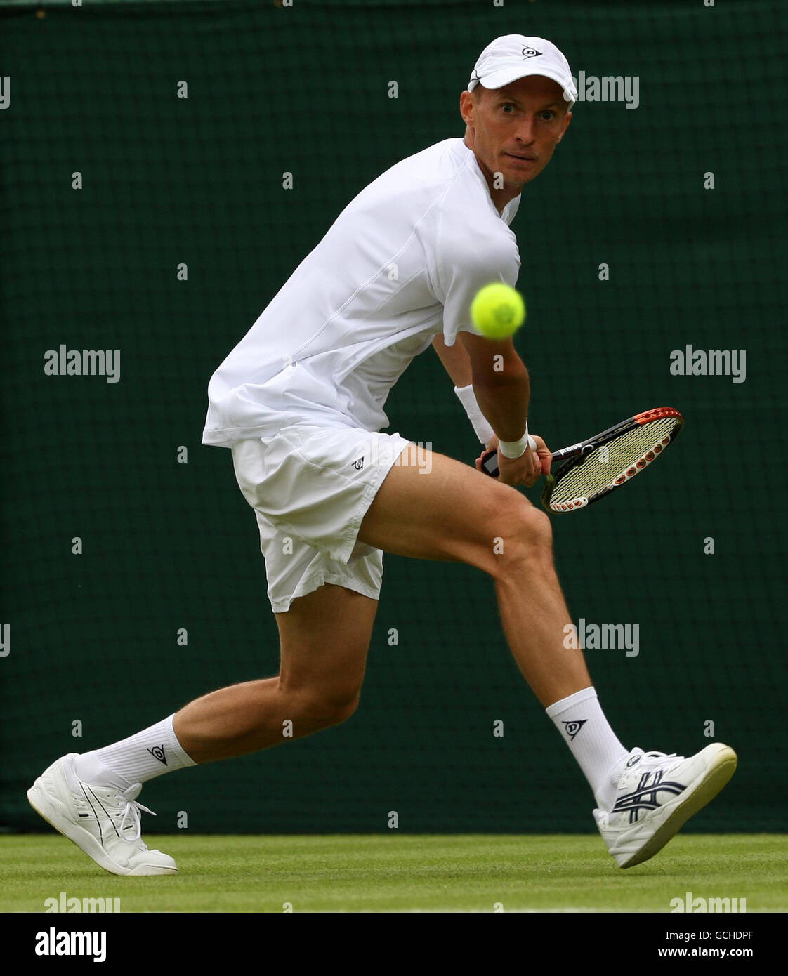 Russia's Nokolay Davydenko in action against South Africa's Kevin ...