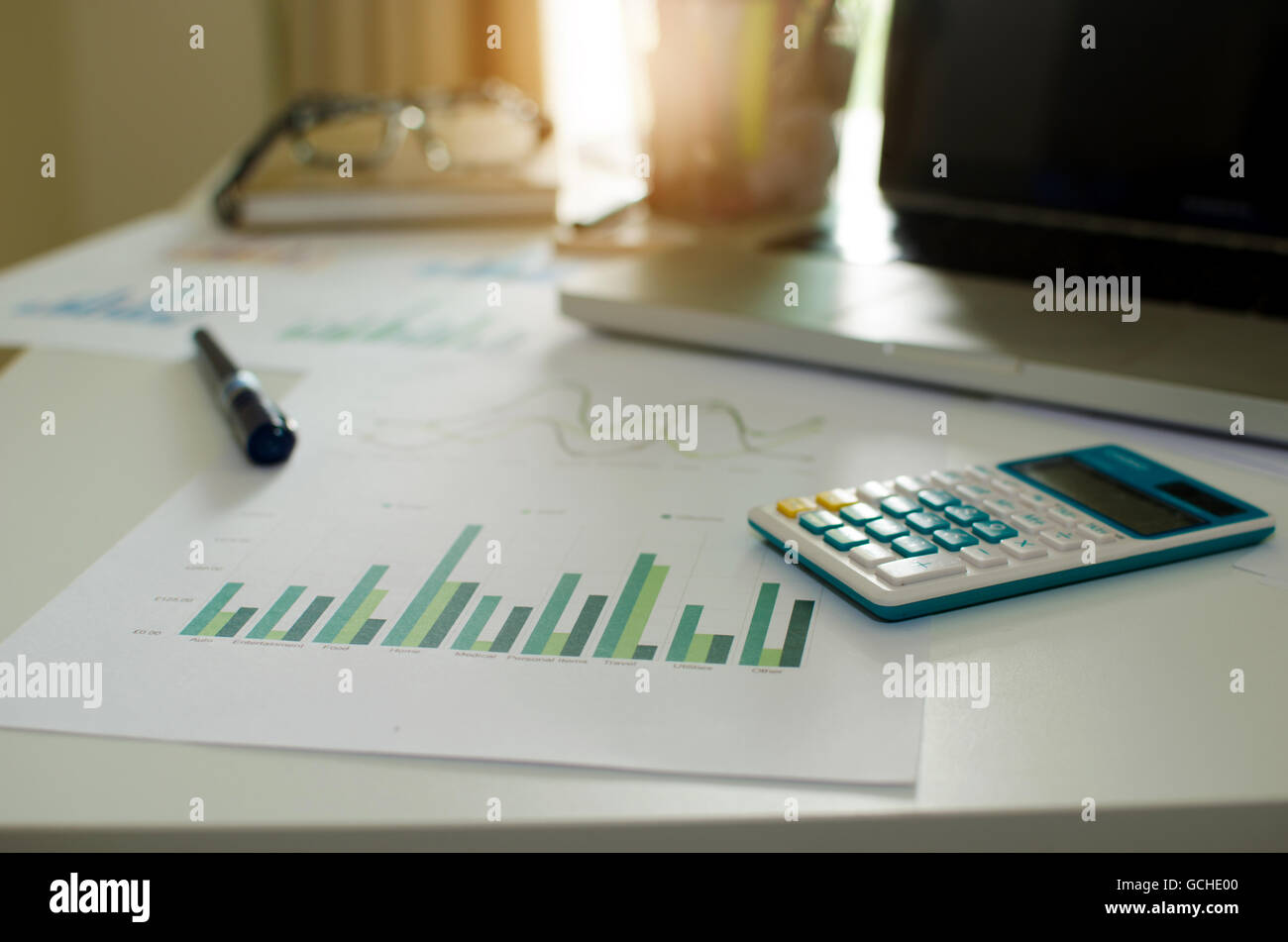 business chart showing financial success Stock Photo - Alamy