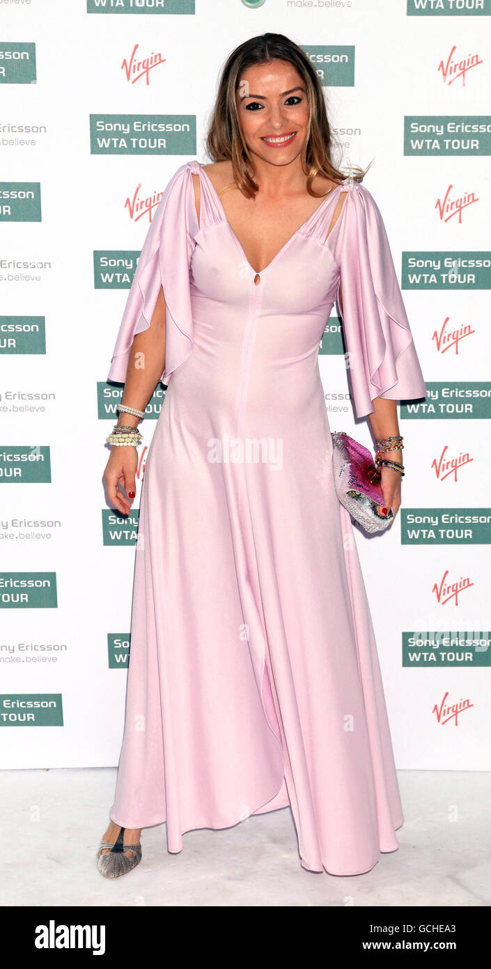 Elen Rives arriving for the Virgin pre-Wimbledon Party at Kensington ...