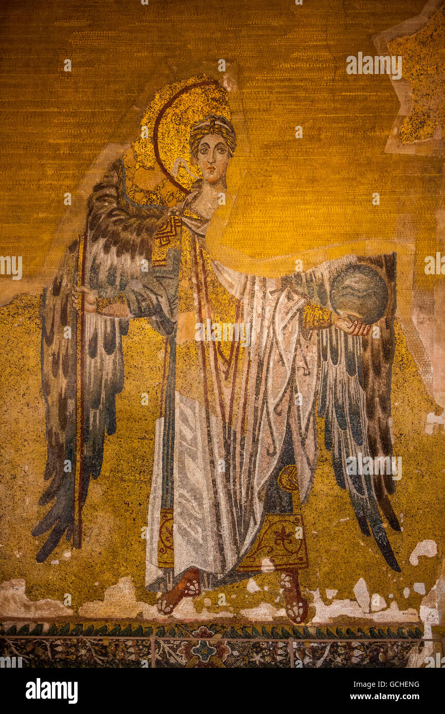 Archangel Gabriel, Clad In Red Buskins (Sandals), Tunic, Is Represented ...