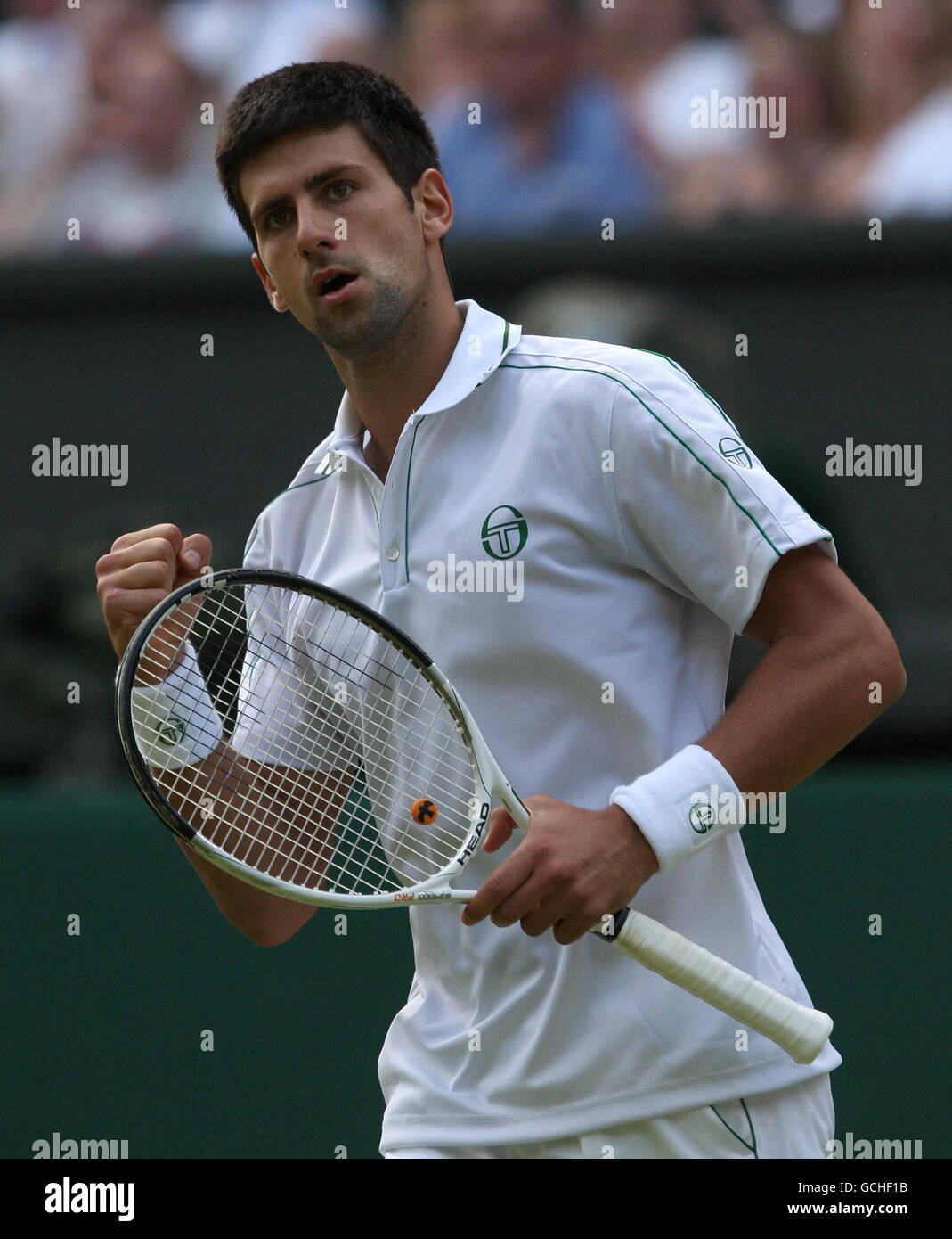 Serbia's Novak Djokovic celebrates victory over USA's Taylor Dent ...