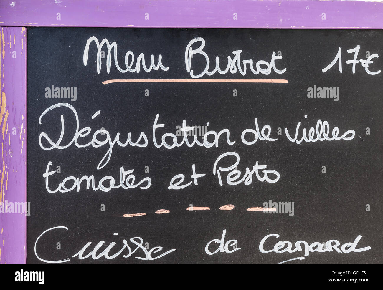 Typical provence cafe menu hi-res stock photography and images - Alamy