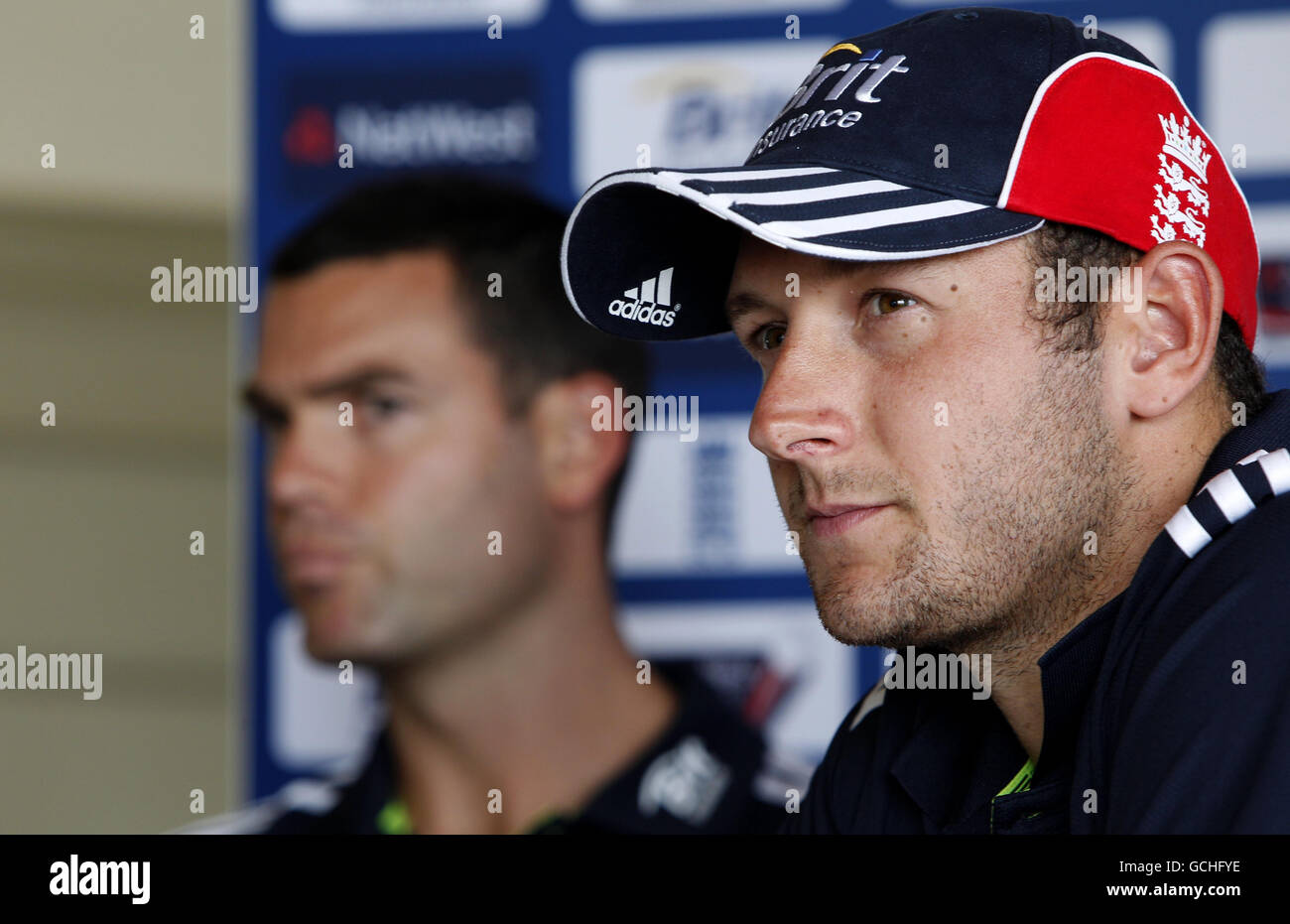 Tim Bresnan during a press conference at Old Trafford Cricket Ground ...