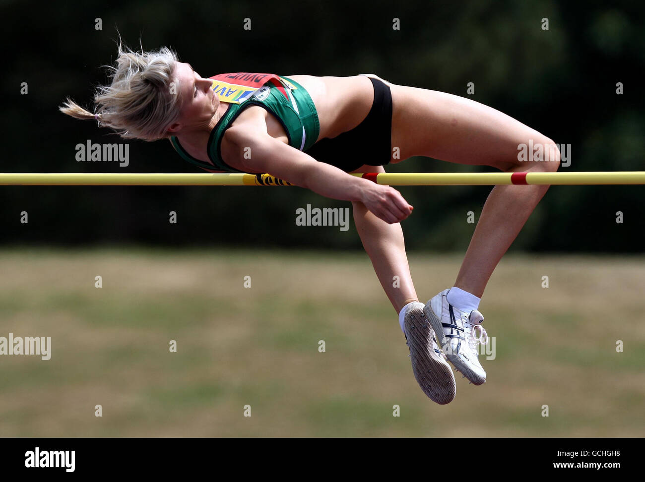 Stephane Pywell on her way to victory in the Womens High Jump during ...