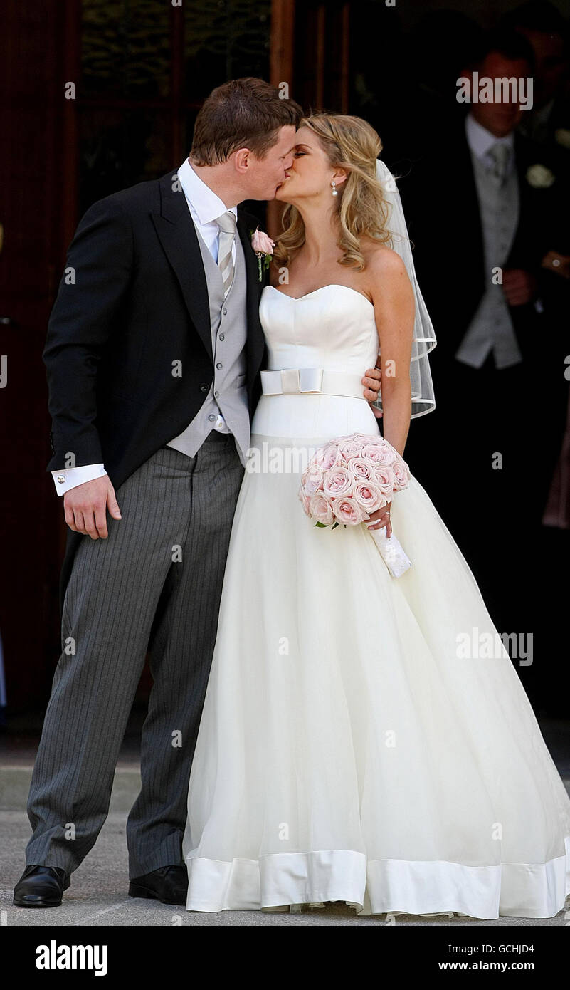 Irish Rugby captain Brian O'Driscoll and actress Amy Huberman during ...