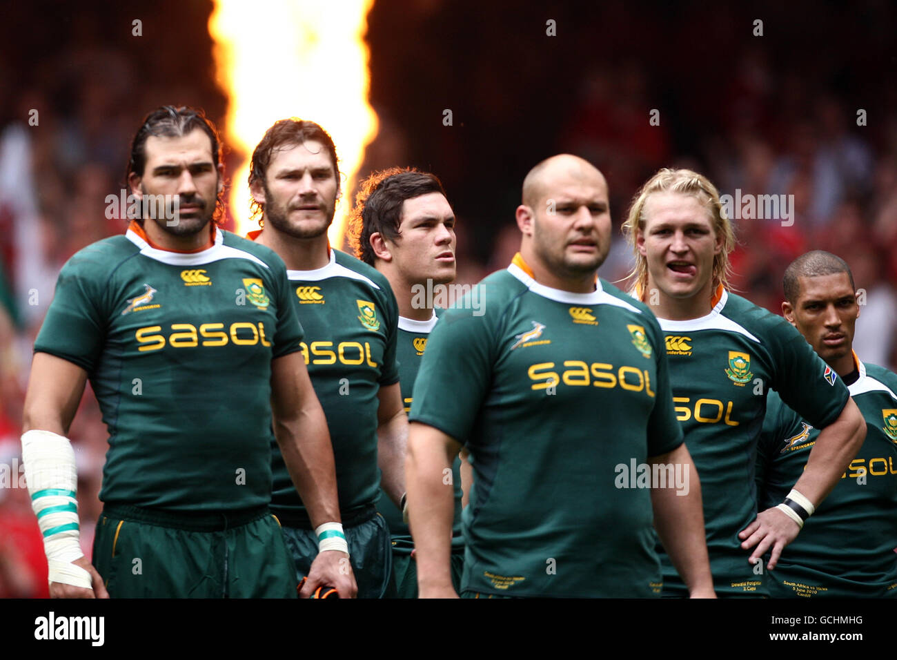 (left-right) South Africa's Victor Matfield, Dane Rossouw, Francois ...