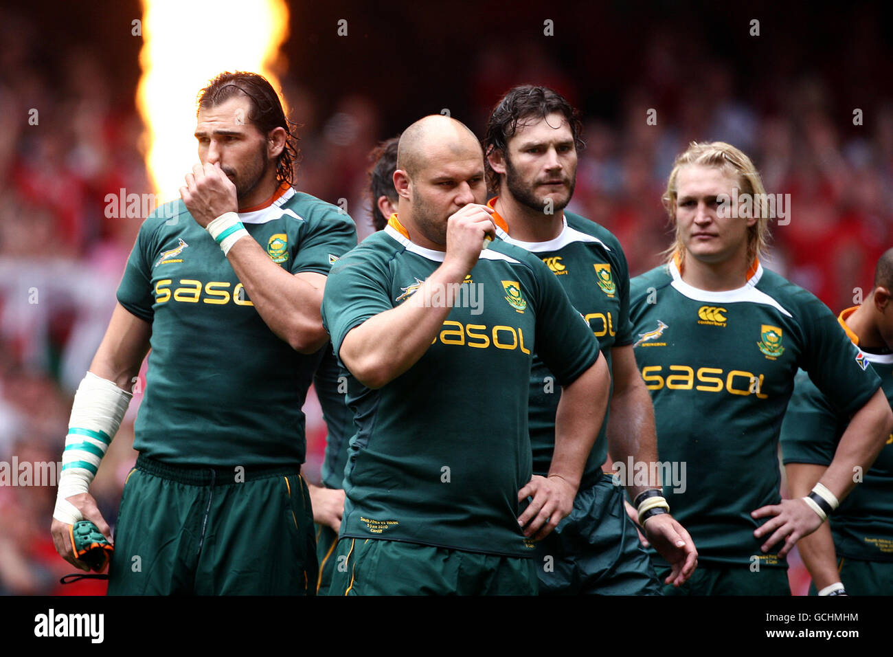 (left-right) South Africa's Victor Matfield, Brendon Botha, Dane ...