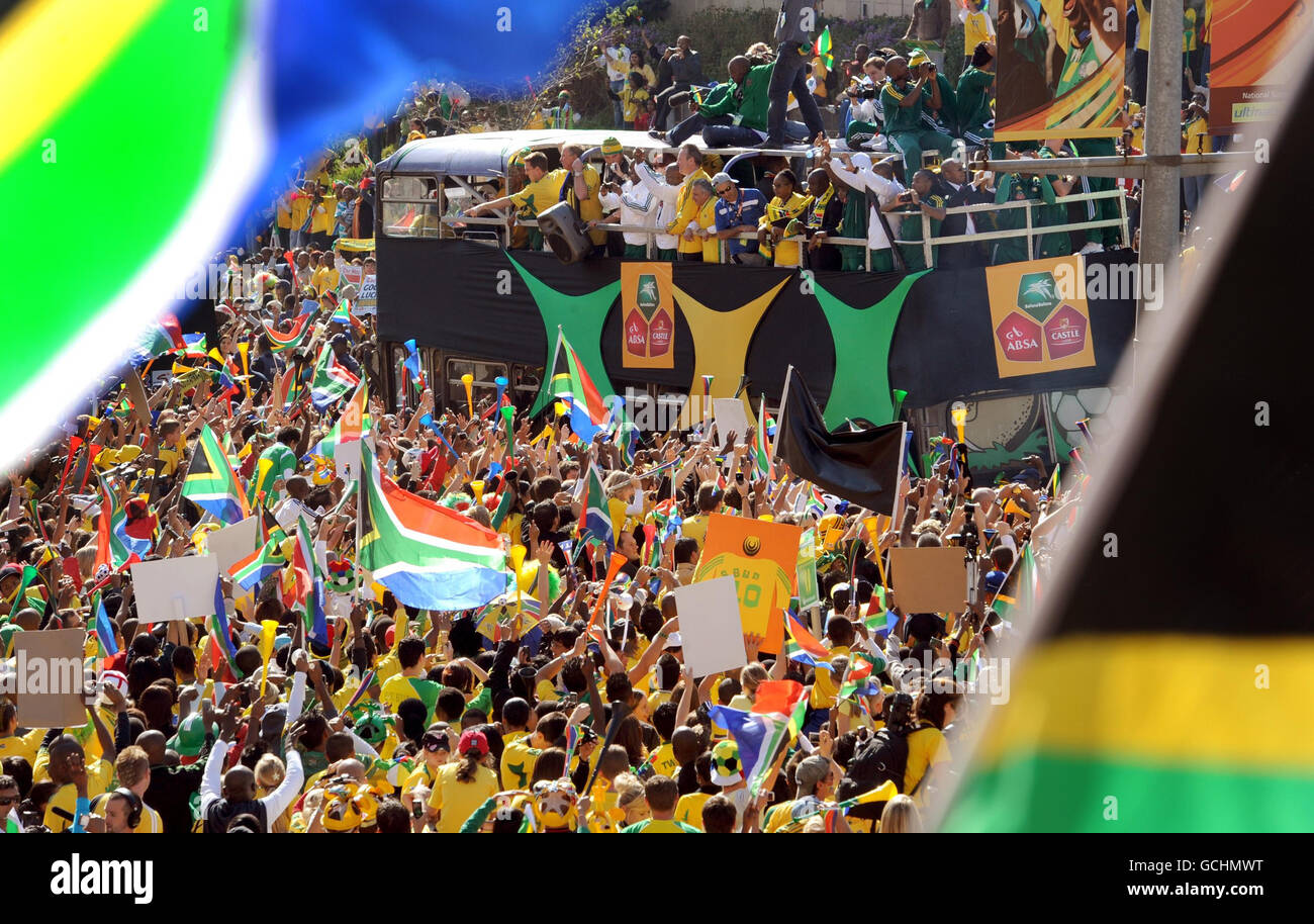 Soccer - 2010 FIFA World Cup South Africa - Fans prepare Stock Photo ...