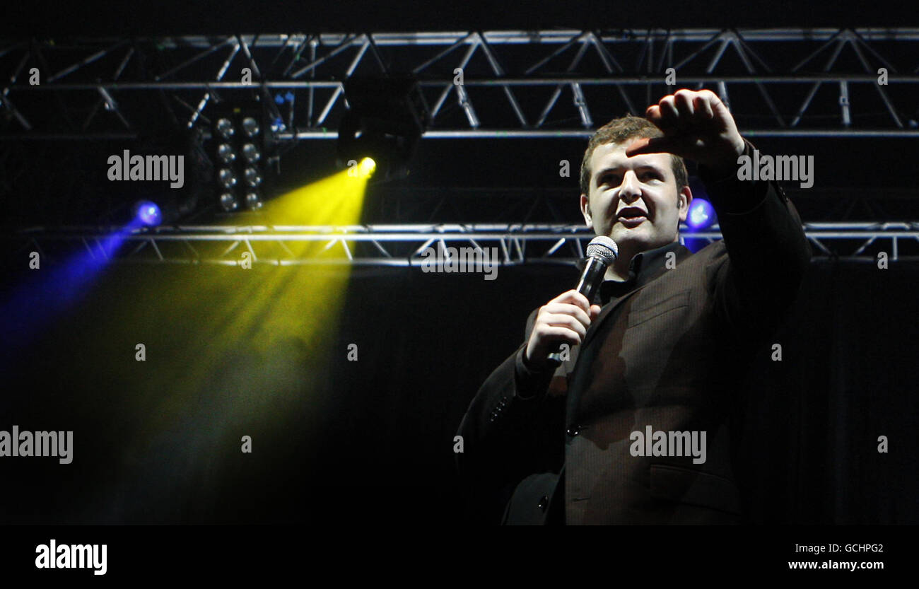 Comedian Kevin Bridges performs during the RockNess music festival near ...