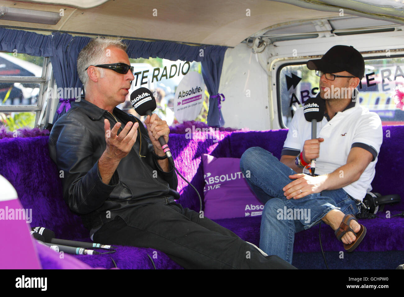 Absolute Radio DJ Ben Jones interviews John Giddings (left), organiser ...