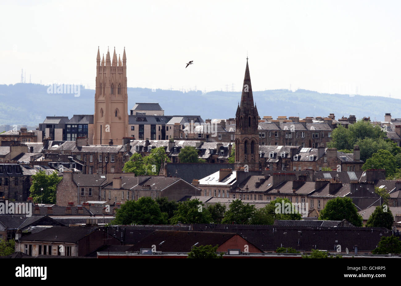 General view of rooftops in Glasgow Stock Photo - Alamy