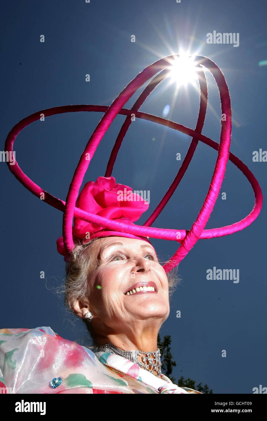 Florence Claridge wears a hat by David Shilling on Ladies Day during ...