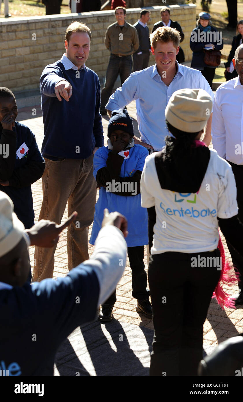 Prince William and Prince Harry visit an event organised by the ...