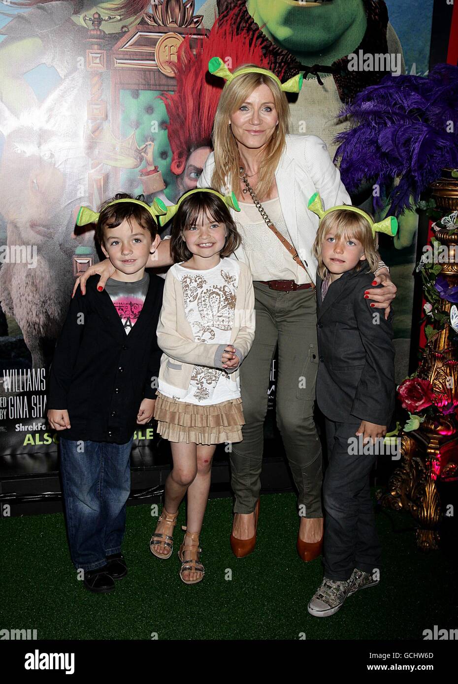Michelle Collins arriving for the celebrity gala screening of Shrek ...