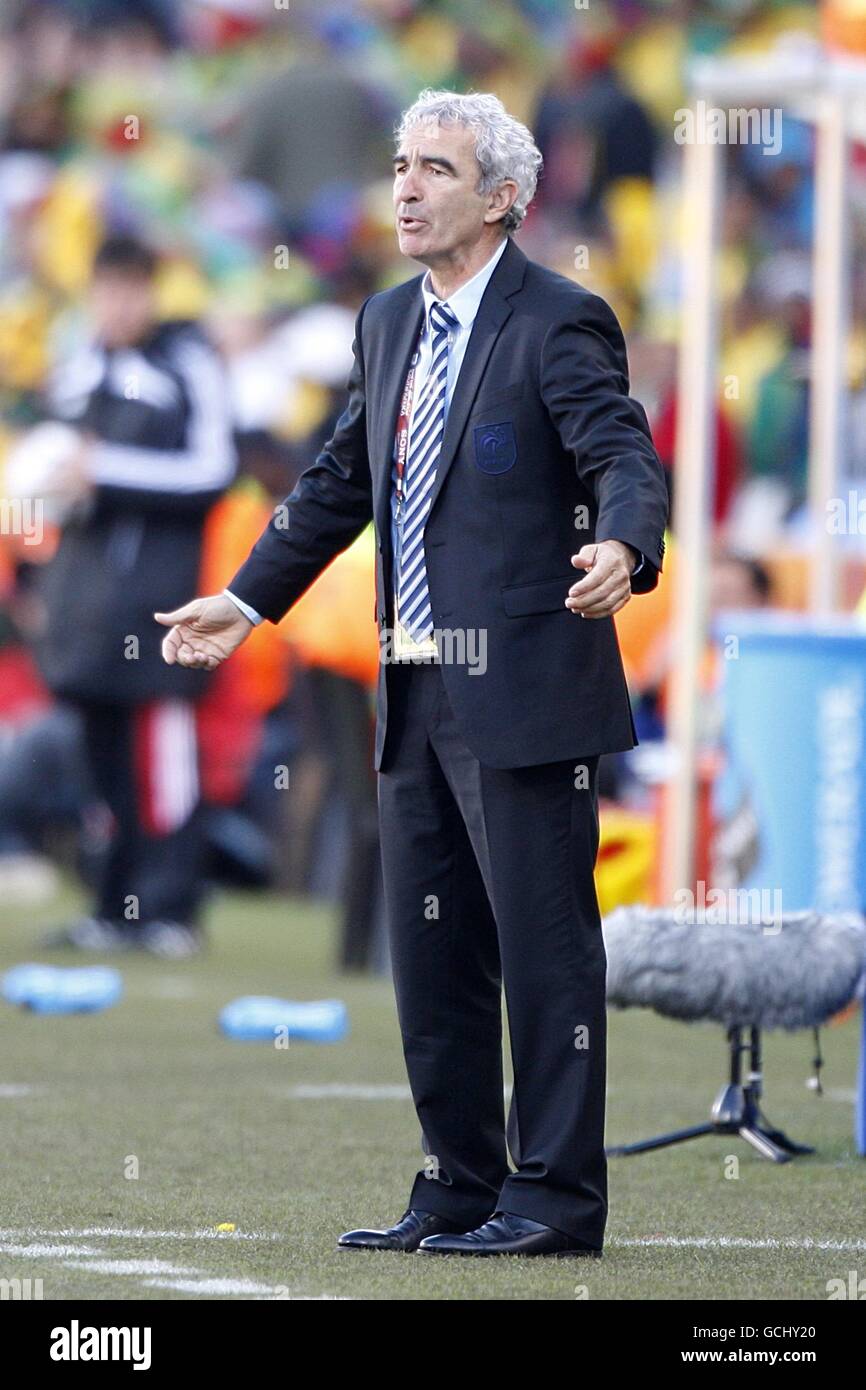 France coach raymond domenech on touchline hi-res stock photography and ...