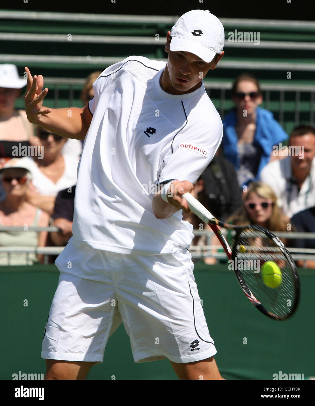 Great Britain's Jamie Baker in action against Germany's Andreas Beck ...
