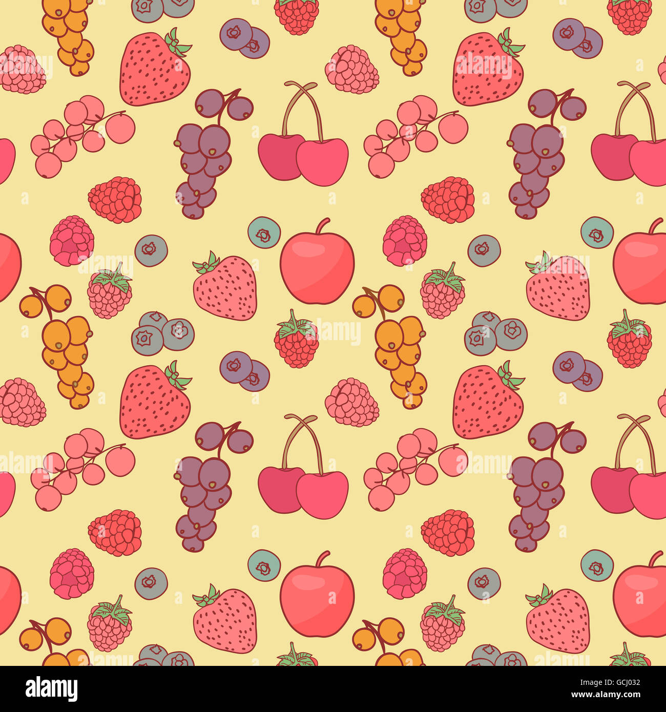 Berry background drawing Stock Photo - Alamy