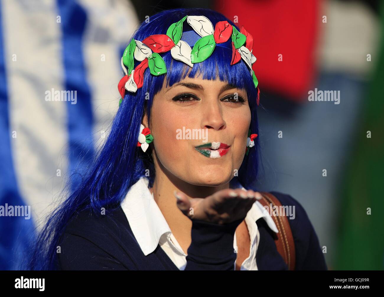 Italy fan in stands prior to kick off hi-res stock photography and ...