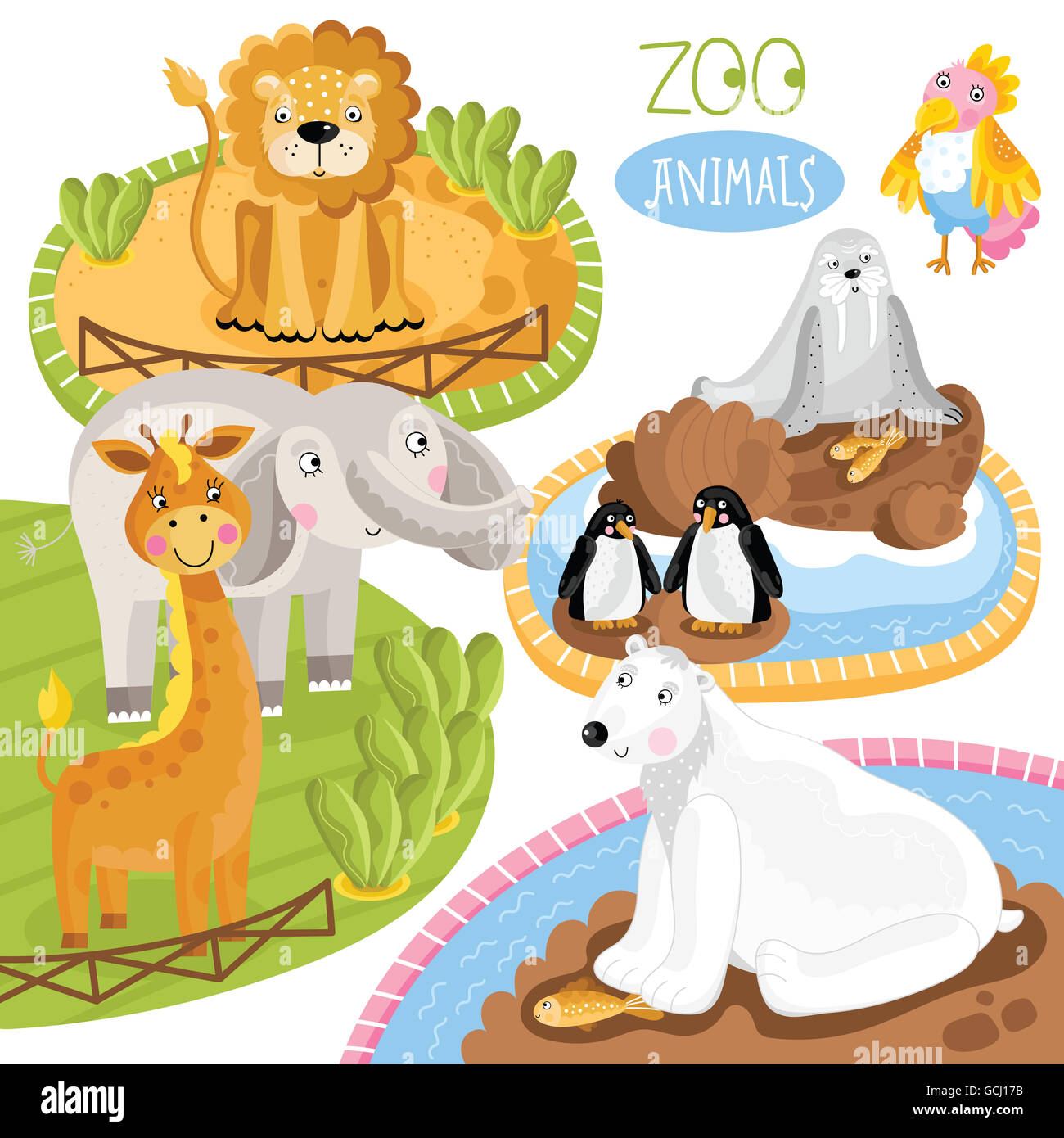 Set of animals Stock Photo - Alamy