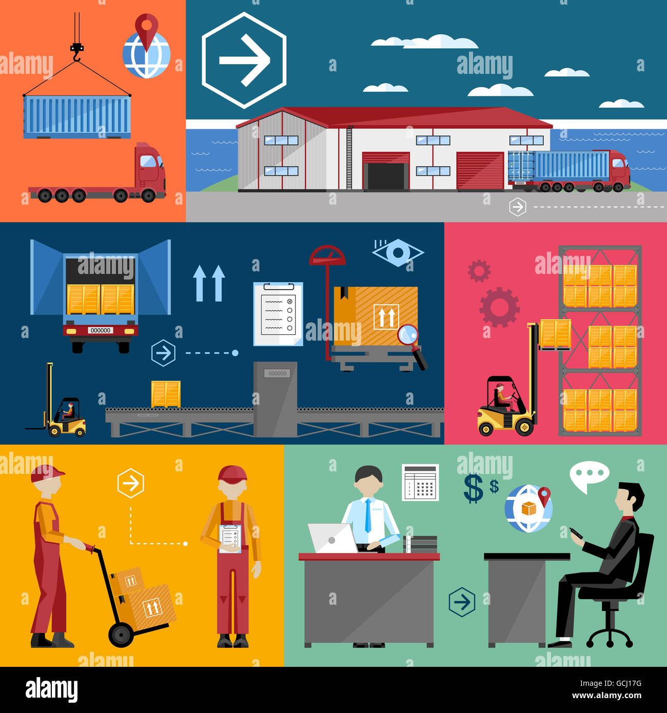 Warehousing and logistics processes Stock Photo - Alamy