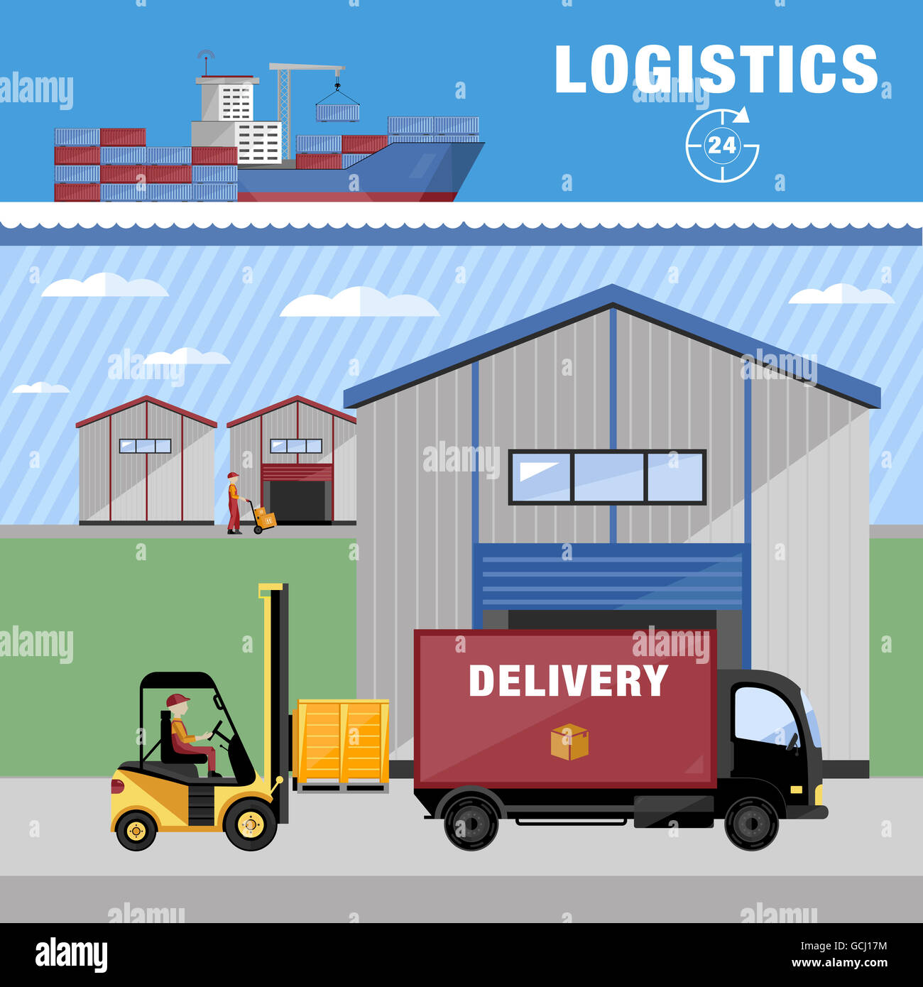 Warehousing and logistics processes Stock Photo - Alamy