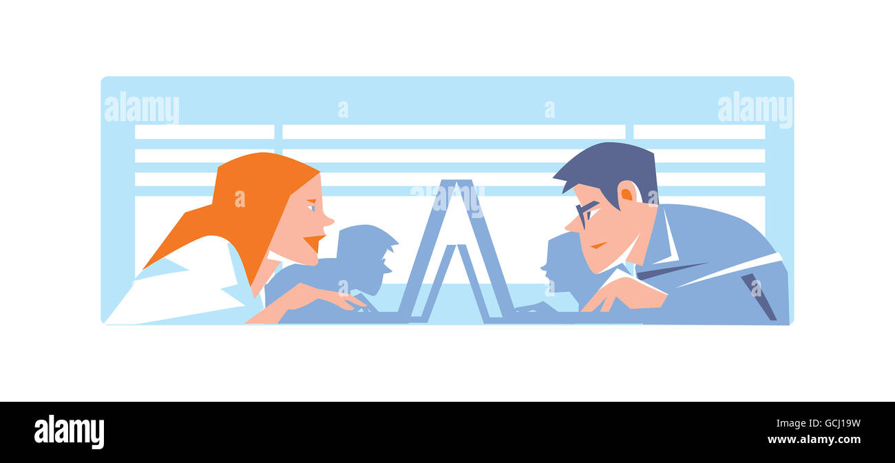 Abstract business concept of office life Stock Photo - Alamy