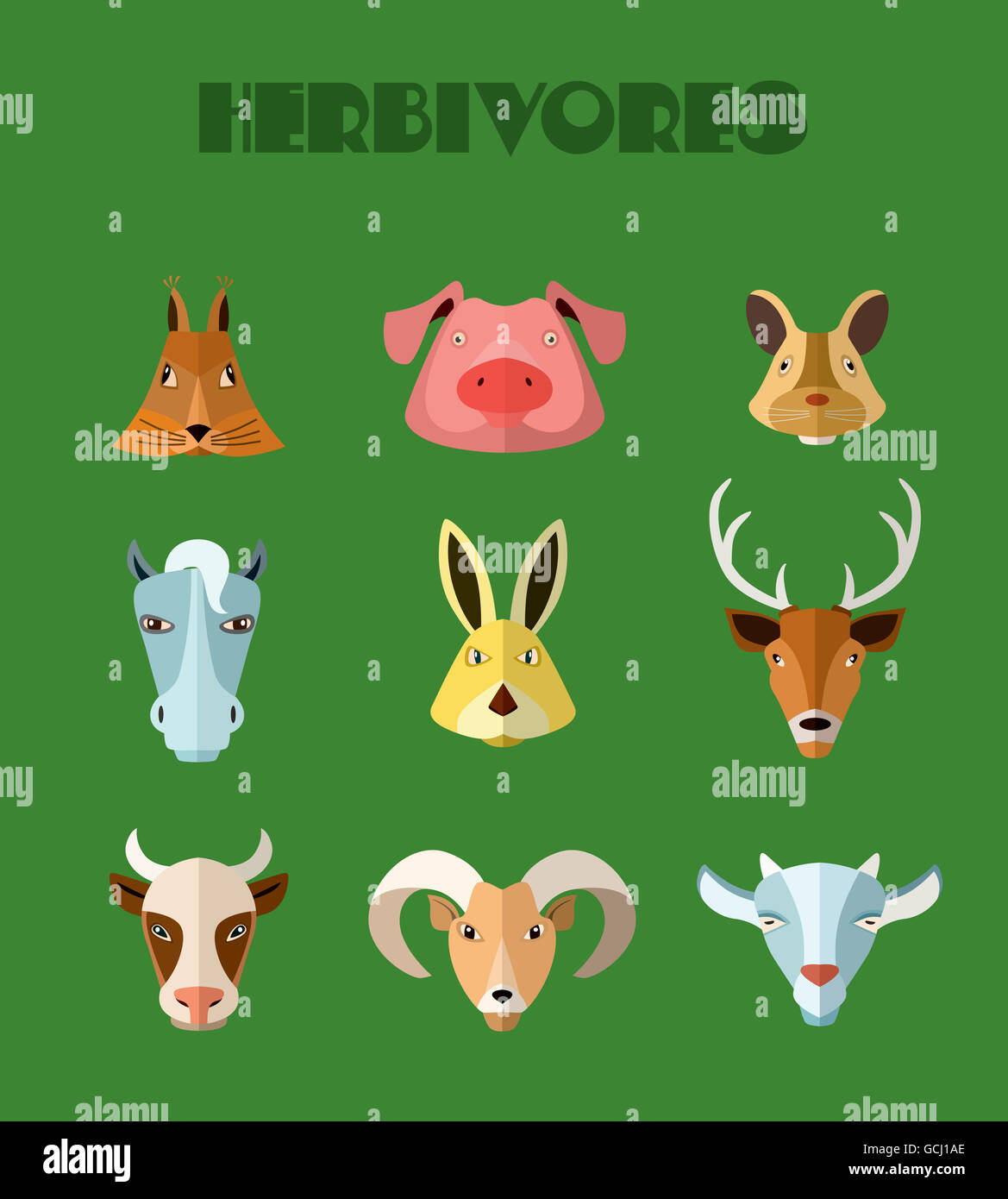 Farm animals icons Stock Photo - Alamy