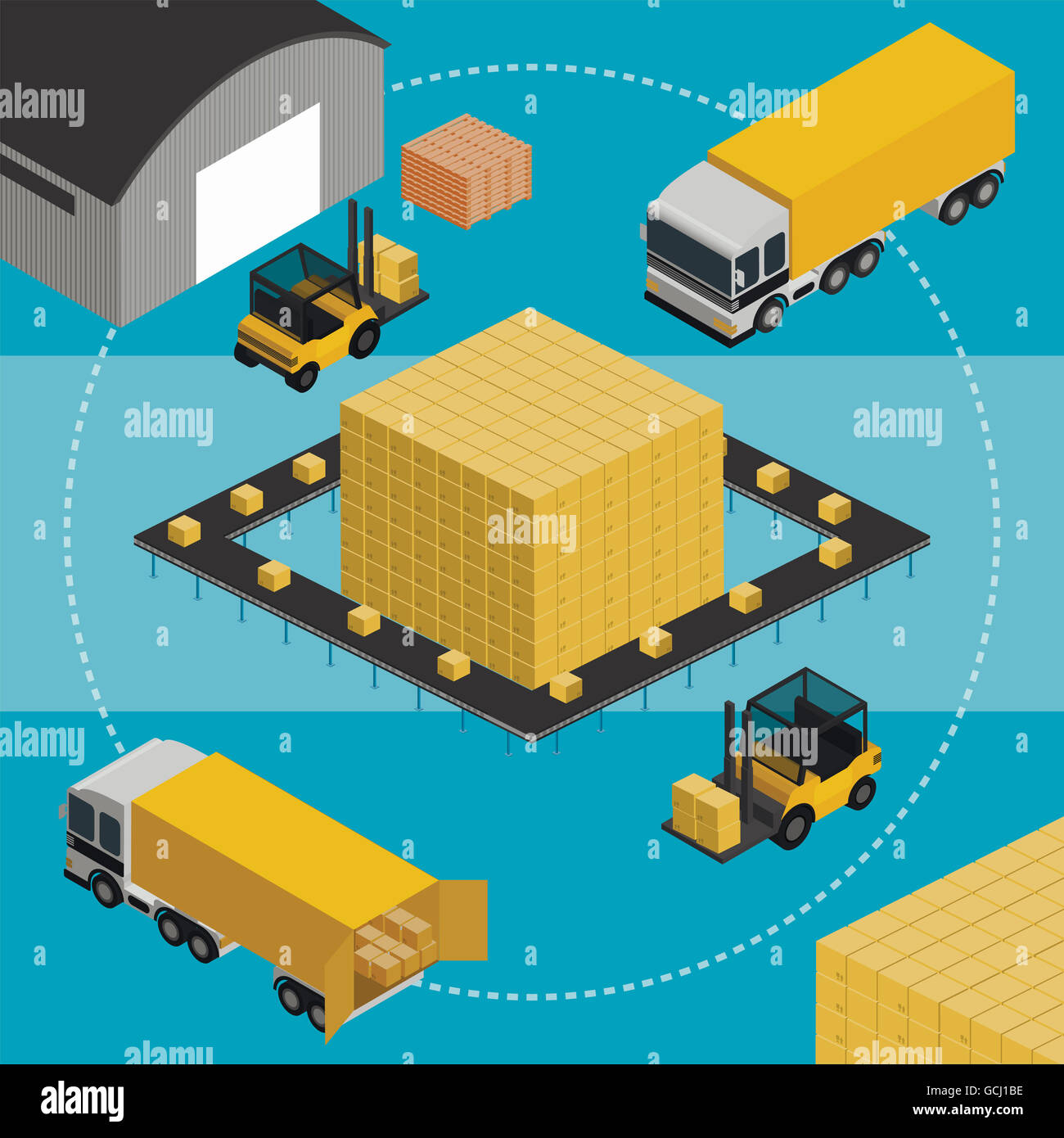 Warehouse infographic illustration Stock Photo - Alamy